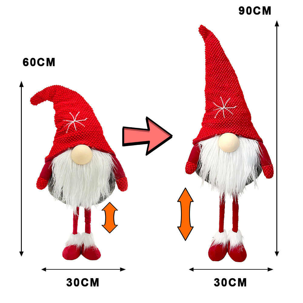 Light Up Standing Santa Claus Gnome with Extendable Legs and Bendable ...