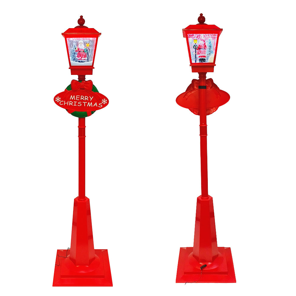 Electric Snow Musical Street Light Lamp Post Christmas Decor ...